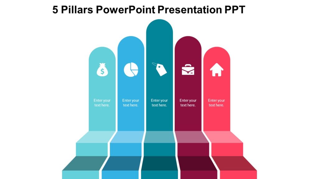 5 Pillars PowerPoint Presentation PPT : 100% Editable PPTx