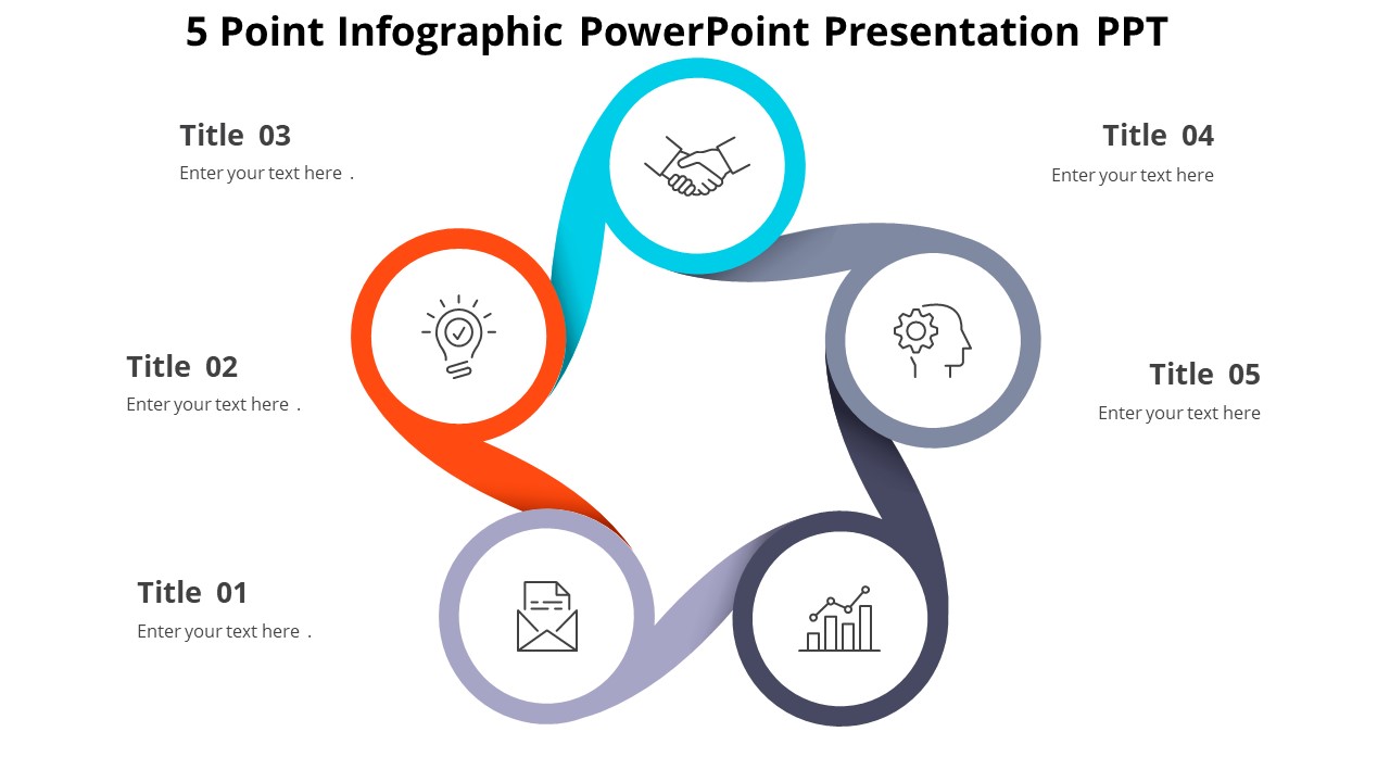 5 Point Infographic PowerPoint Presentation PPT - PPTUniverse