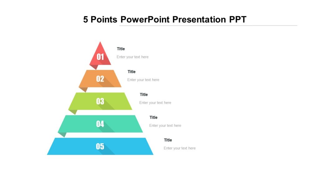 5 Points PowerPoint Presentation PPT : 100% Editable PPTx