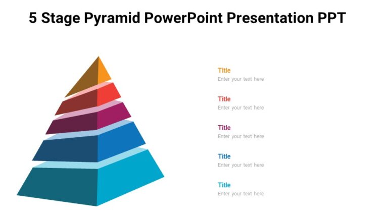 5 Stage Pyramid PowerPoint Presentation PPT : 100% Editable PPTx