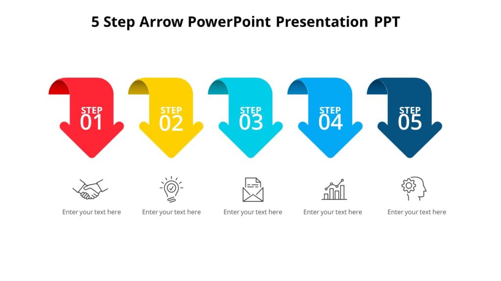 5 Step Arrow PowerPoint Presentation PPT : 100% Editable PPTx