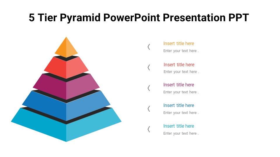 5 Tier Pyramid PowerPoint Presentation PPT - PPTUniverse