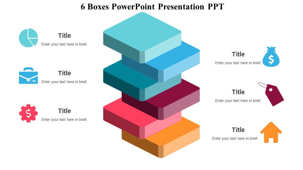 6 Boxes PowerPoint Presentation PPT : 100% Editable PPTx