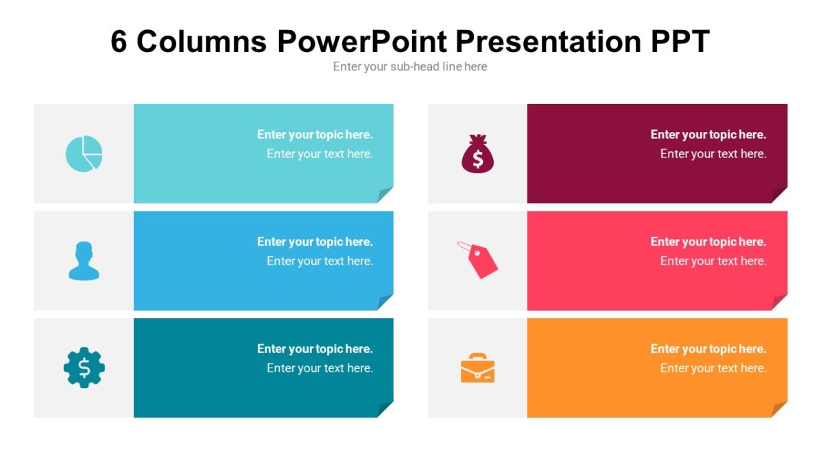 6 Columns PowerPoint Presentation PPT - PPTUniverse