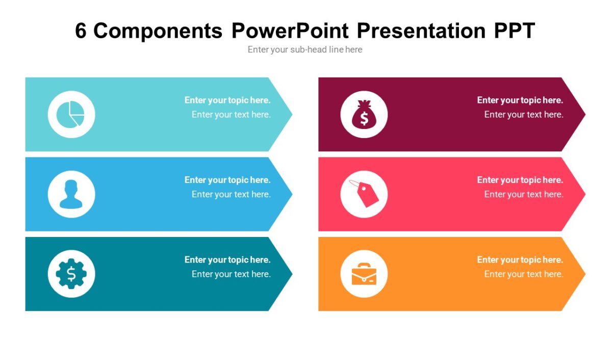 6 Components PowerPoint Presentation PPT - PPTUniverse