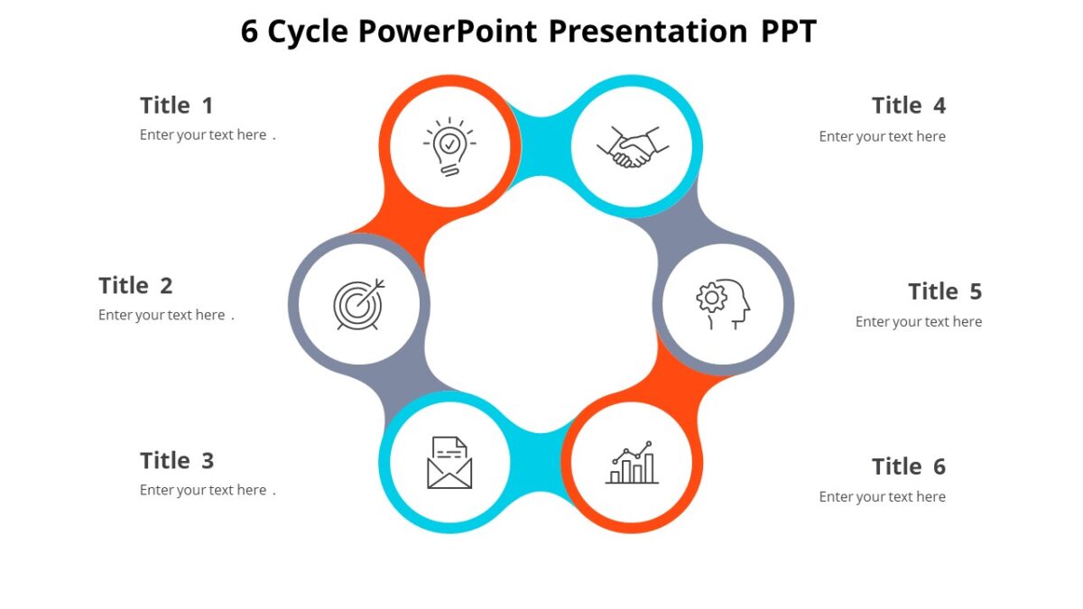 6 Cycle PowerPoint Presentation PPT : 100% Editable PPTx