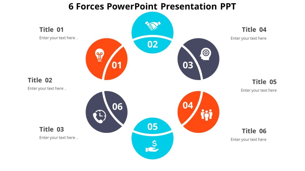 6 Forces PowerPoint Presentation PPT : 100% Editable PPTx