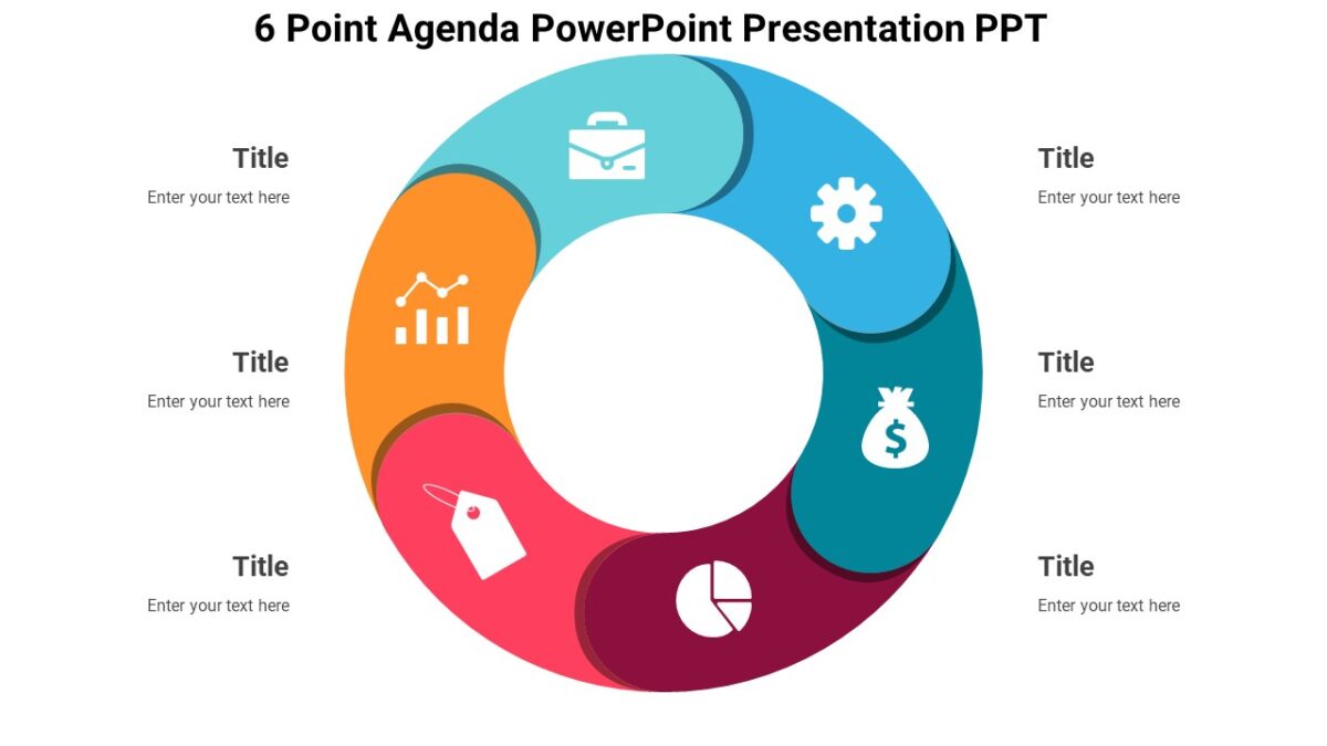 6 Point Agenda PowerPoint Presentation PPT : 100% Editable PPTx
