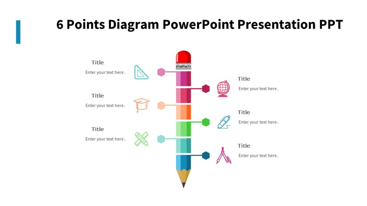 6 Points Diagram PowerPoint Presentation PPT : 100% Editable PPTx