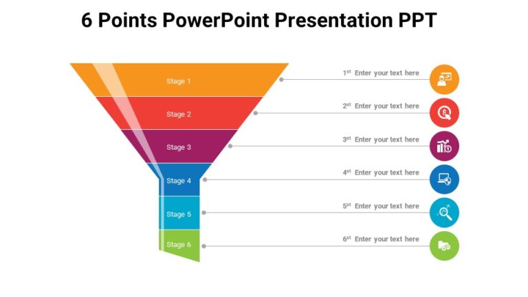 6 Points PowerPoint Presentation PPT : 100% Editable PPTx