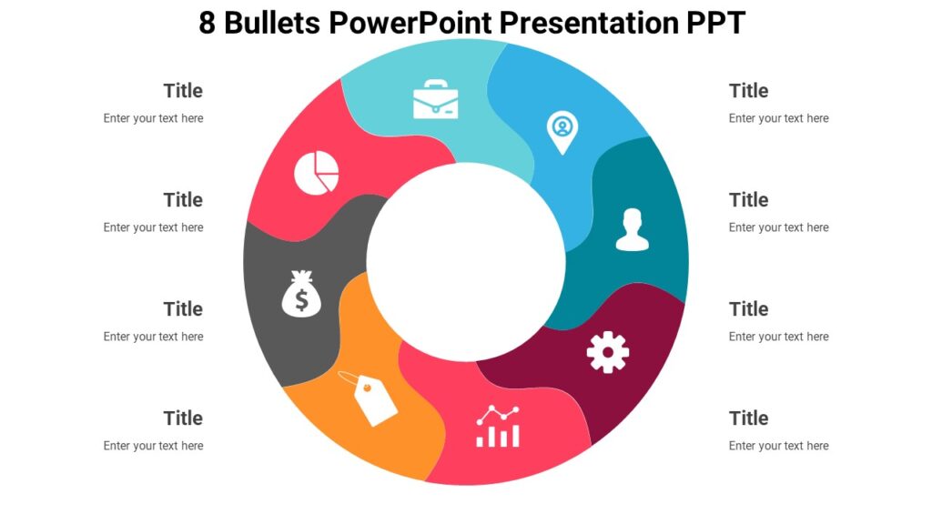 8 Bullets PowerPoint Presentation PPT : 100% Editable PPTx
