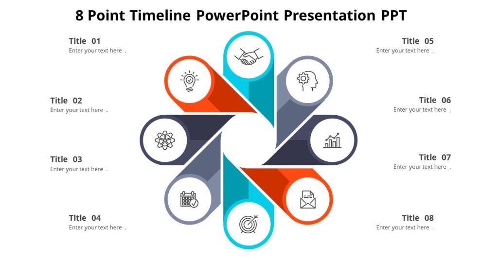 8 Point Timeline PowerPoint Presentation PPT : 100% Editable PPTx