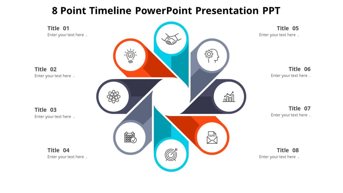 8 Point Timeline PowerPoint Presentation PPT : 100% Editable PPTx