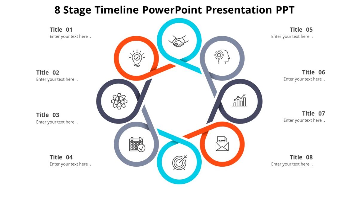 8 Stage Timeline PowerPoint Presentation PPT : 100% Editable PPTx