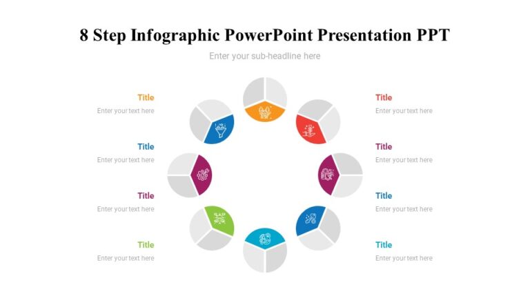 8 Step Infographic PowerPoint Presentation PPT : 100% Editable PPTx