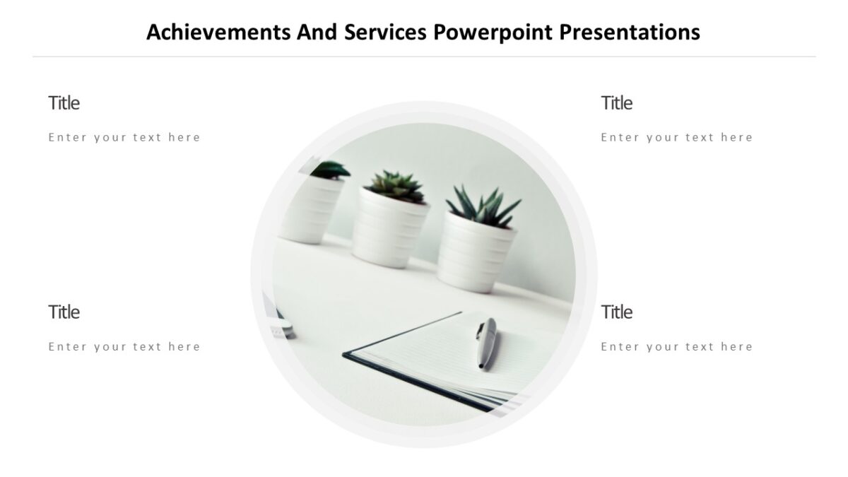 Achievements And Services Powerpoint Presentations : 100% Editable PPTx