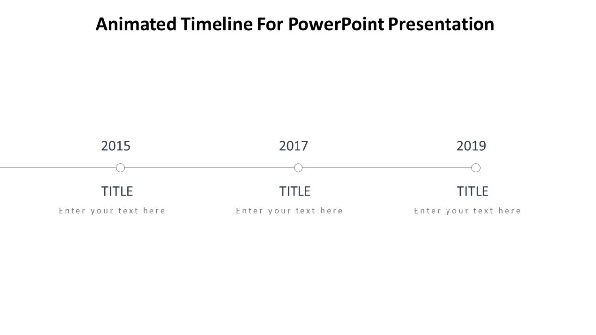 Animated Timeline For PowerPoint Presentation : 100% Editable PPTx