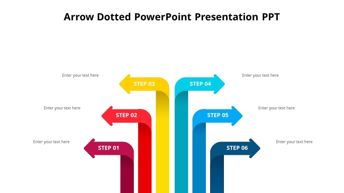 Arrow Dotted PowerPoint Presentation PPT : 100% Editable PPTx