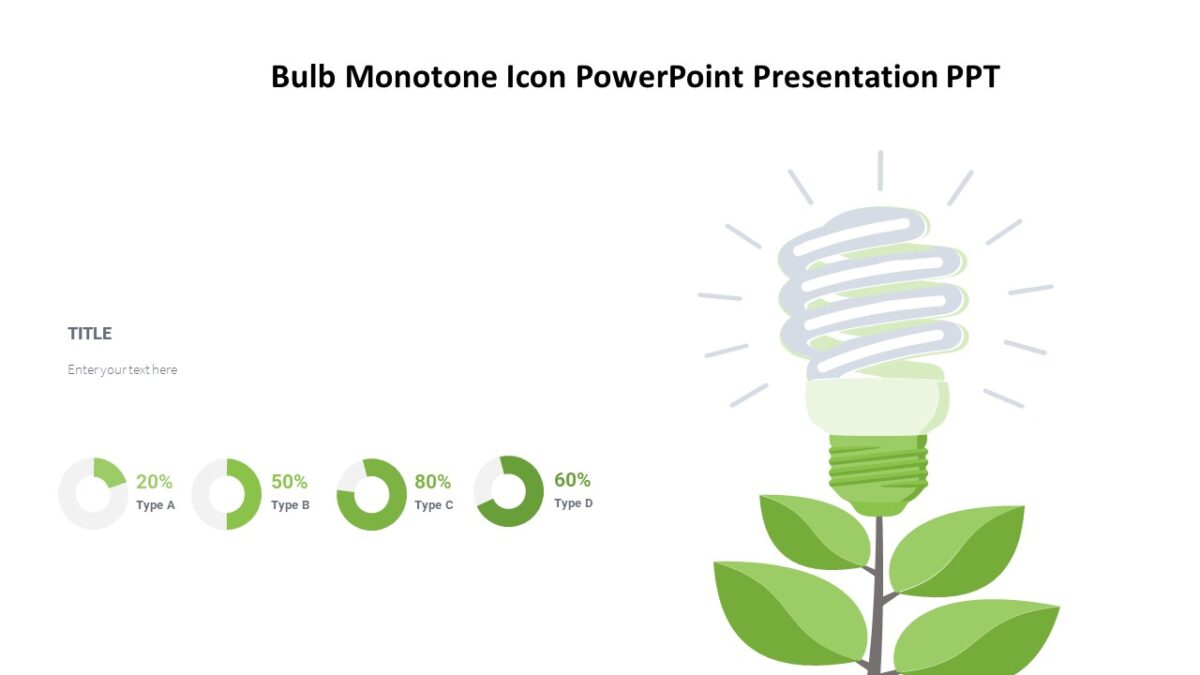 Bulb Monotone Icon PowerPoint Presentation PPT : 100% Editable PPTx