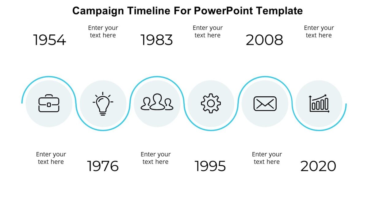 Campaign Timeline For PowerPoint Template : 100% Editable PPTx