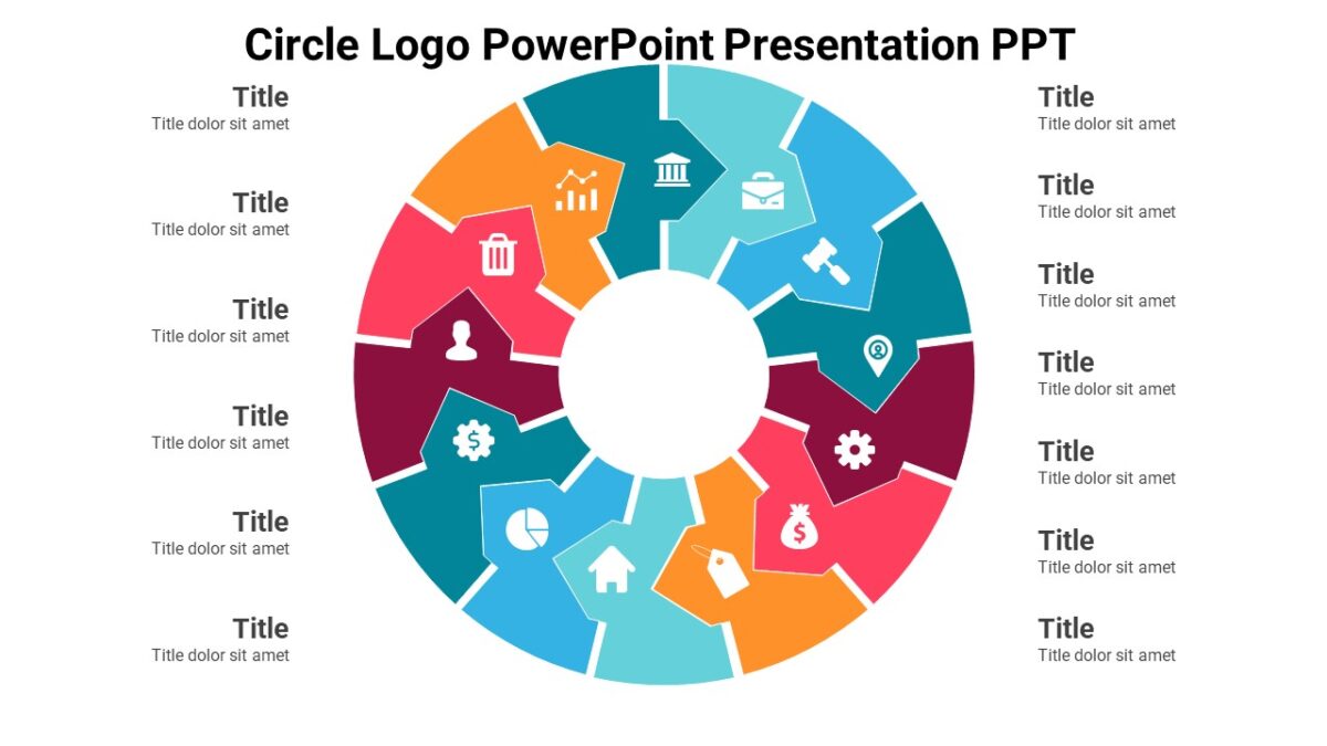 Circle Logo PowerPoint Presentation PPT : 100% Editable PPTx