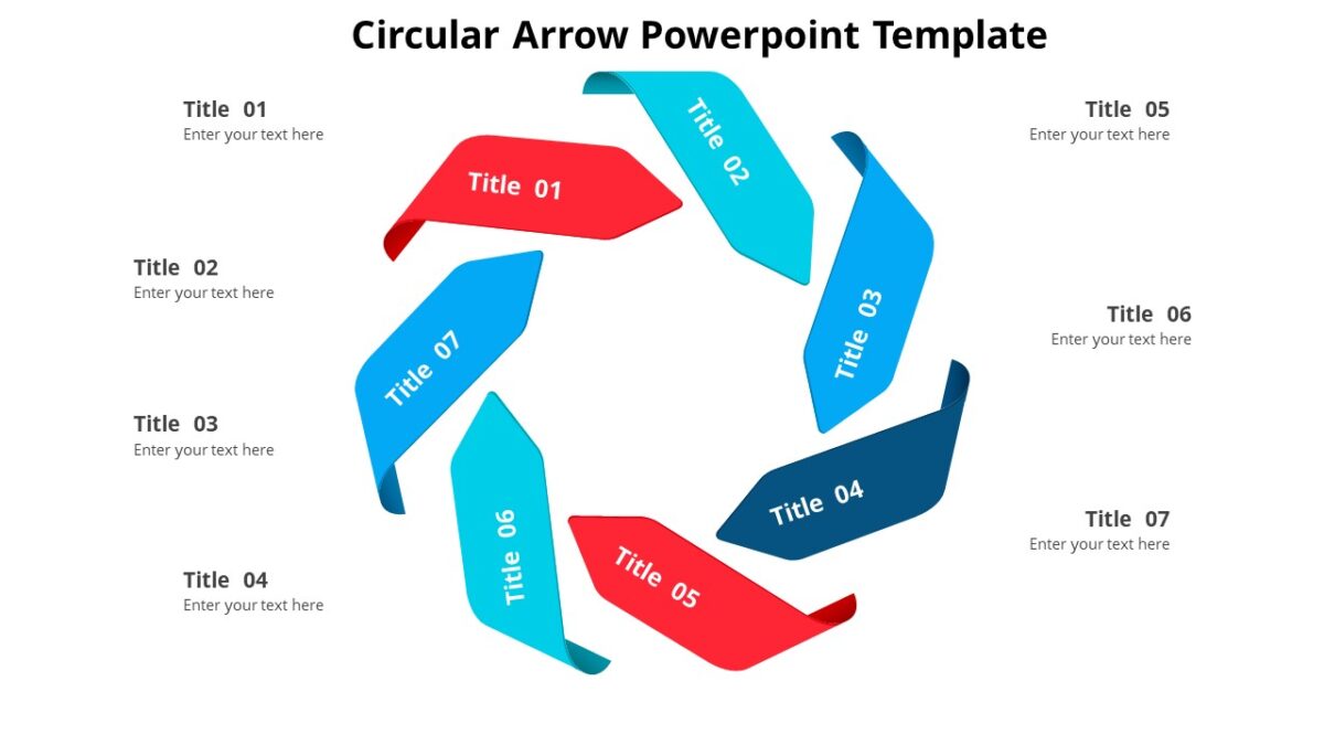 Circular Arrow Powerpoint Template : 100% Editable PPTx