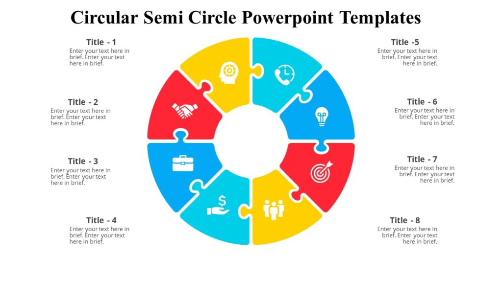 Circular Semi Circle Powerpoint Templates : 100% Editable PPTx