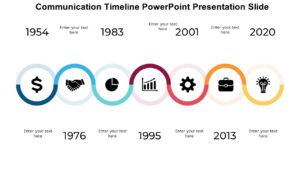 Communication Timeline PowerPoint Presentation Slide : 100% Editable PPTx