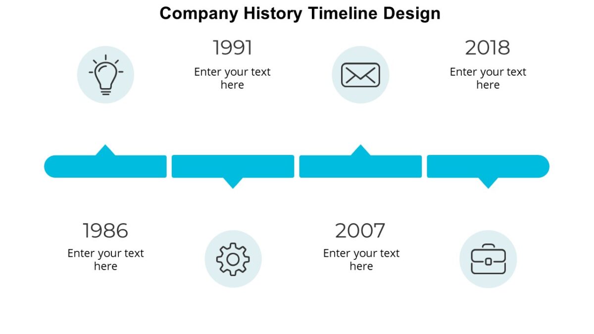 Company History Timeline Design : 100% Editable PPTx