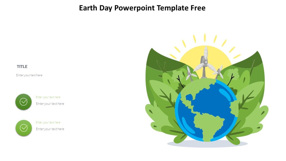 Earth Day Powerpoint Template Free : 100% Editable PPTx