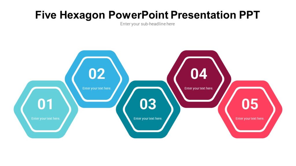 Five Hexagon PowerPoint Presentation PPT : 100% Editable PPTx