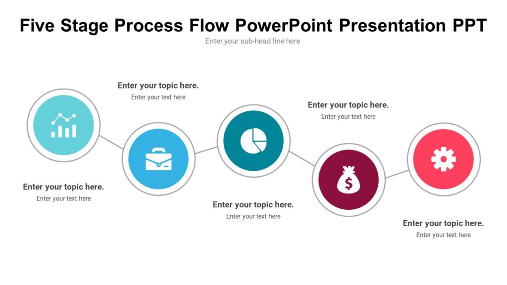 Five Stage Process Flow PowerPoint Presentation PPT : 100% Editable PPTx