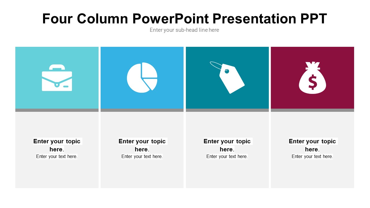 Four Column PowerPoint Presentation PPT - PPTUniverse