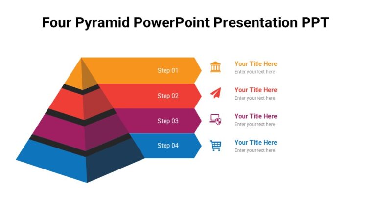 Four Pyramid PowerPoint Presentation PPT : 100% Editable PPTx