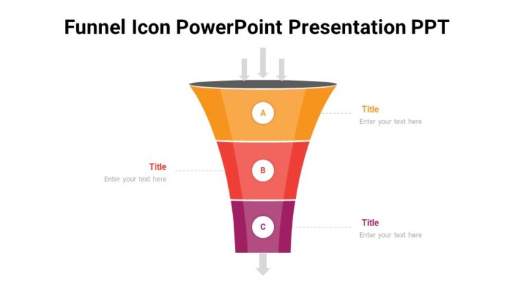 Funnel Icon PowerPoint Presentation PPT : 100% Editable PPTx