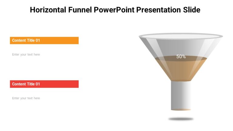 Horizontal Funnel PowerPoint Presentation Slide - PPTUniverse