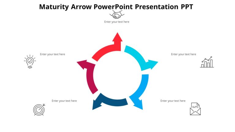 Maturity Arrow PowerPoint Presentation PPT : 100% Editable PPTx