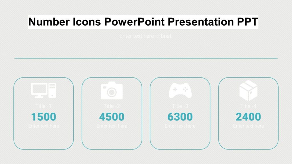 Number Icons PowerPoint Presentation PPT : 100% Editable PPTx