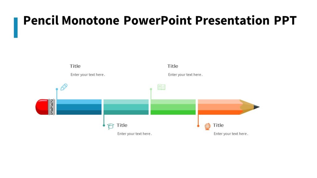 Pencil Monotone PowerPoint Presentation PPT : 100% Editable PPTx