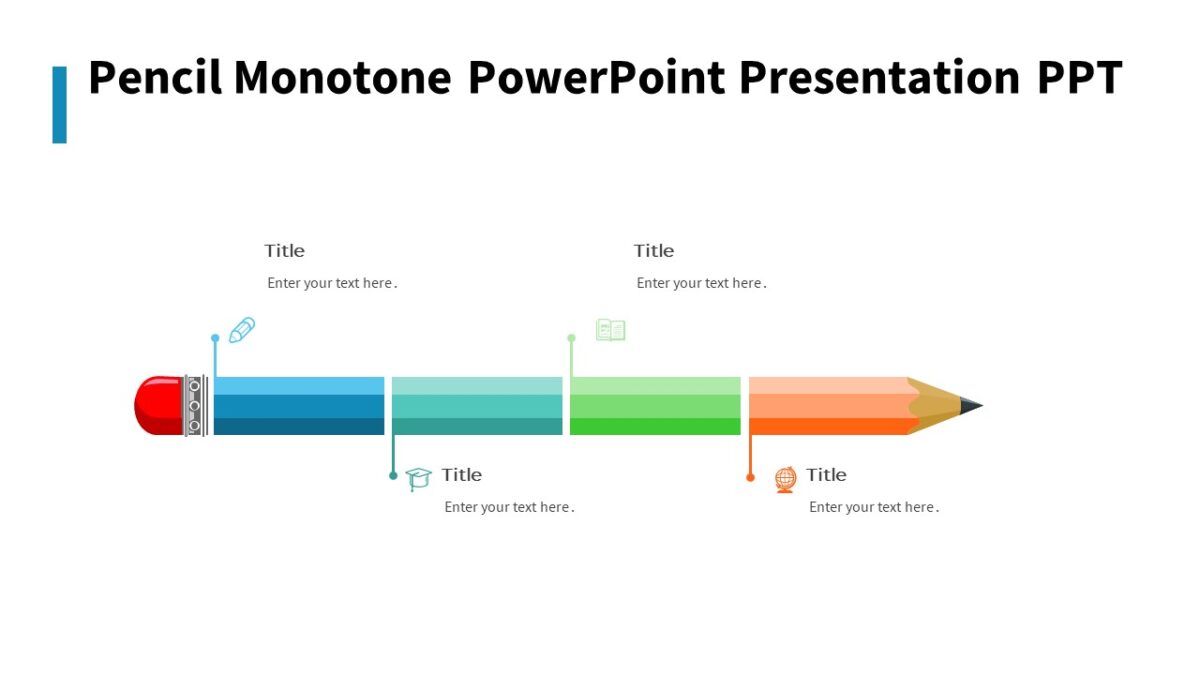 Pencil Monotone PowerPoint Presentation PPT : 100% Editable PPTx
