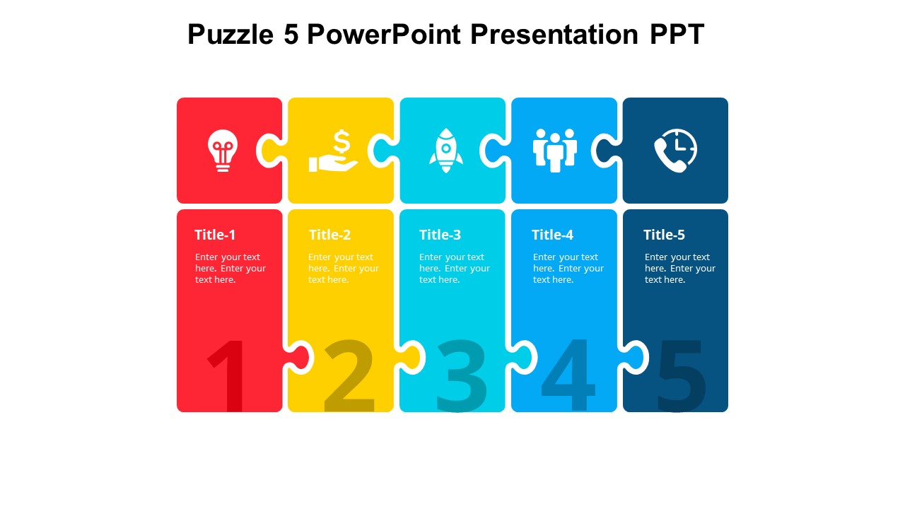 Puzzle 5 PowerPoint Presentation PPT - PPTUniverse