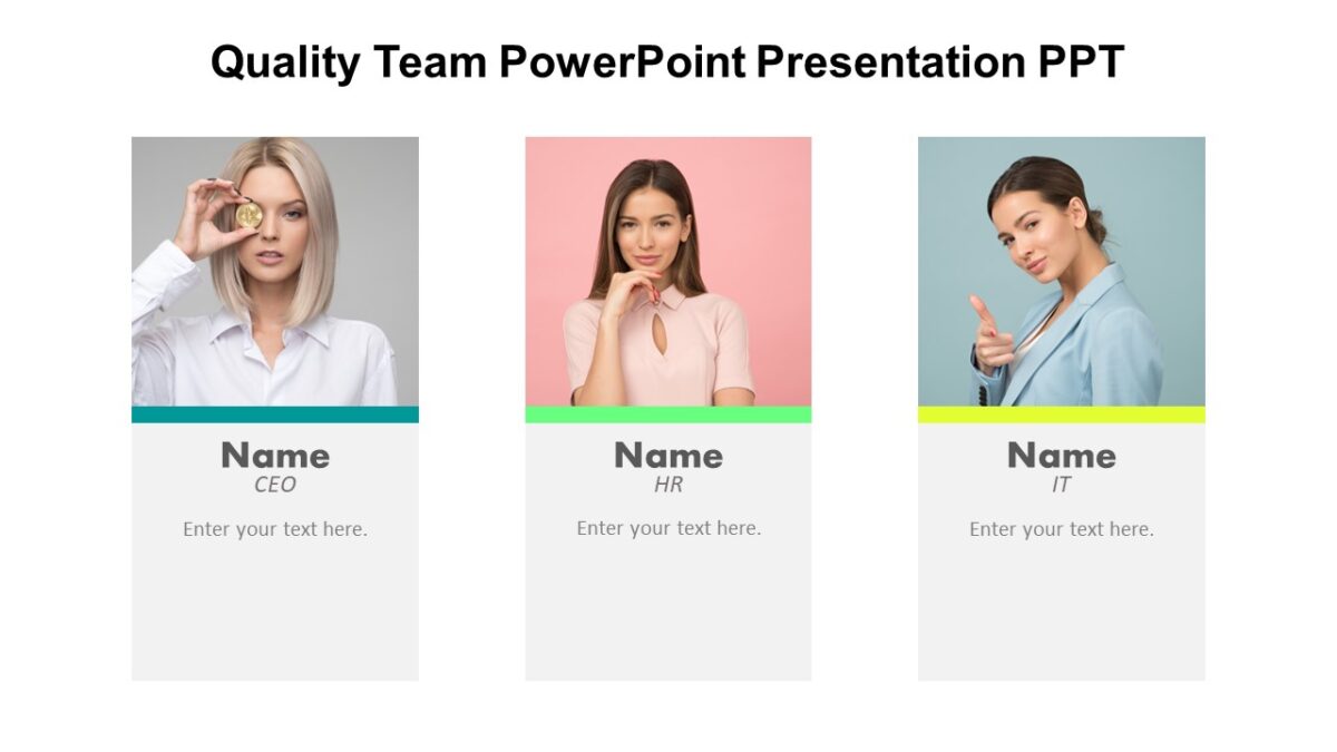 Quality Team PowerPoint Presentation PPT : 100% Editable PPTx
