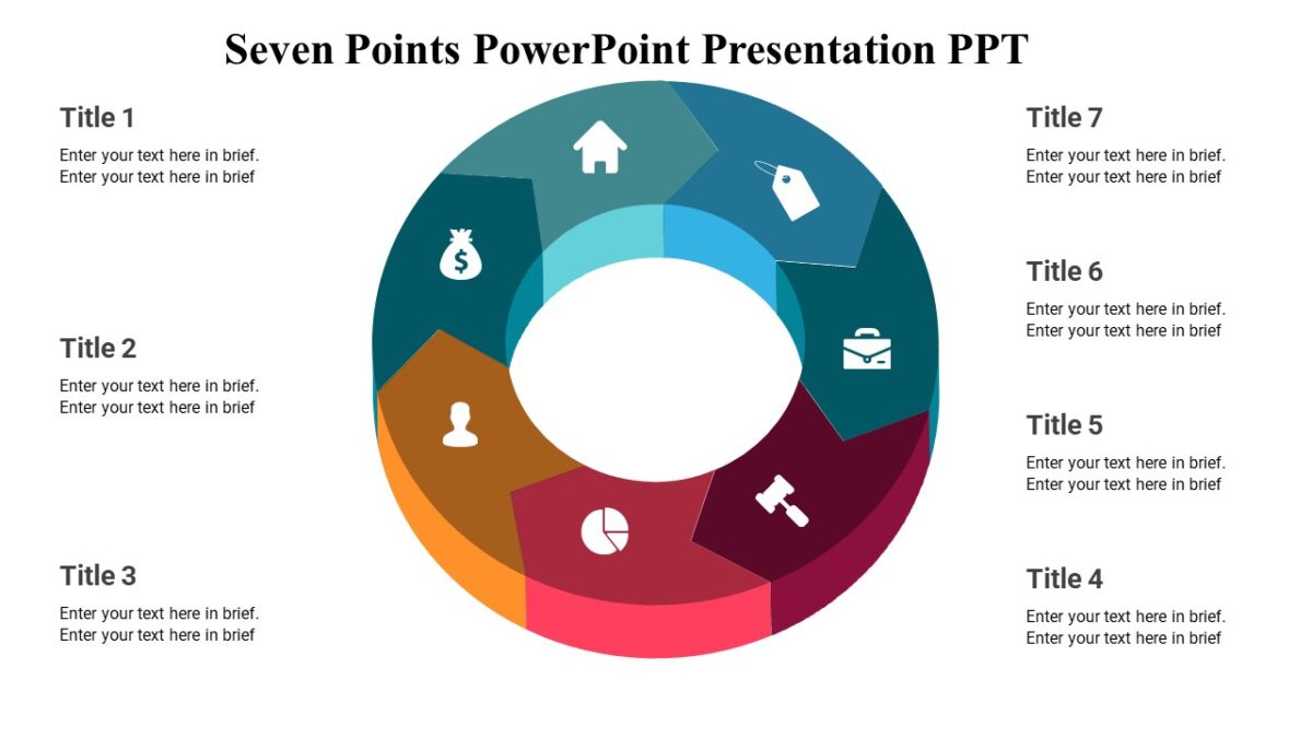Seven Points PowerPoint Presentation PPT : 100% Editable PPTx
