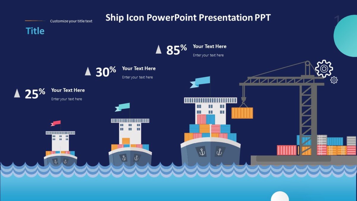 Ship Icon PowerPoint Presentation PPT : 100% Editable PPTx