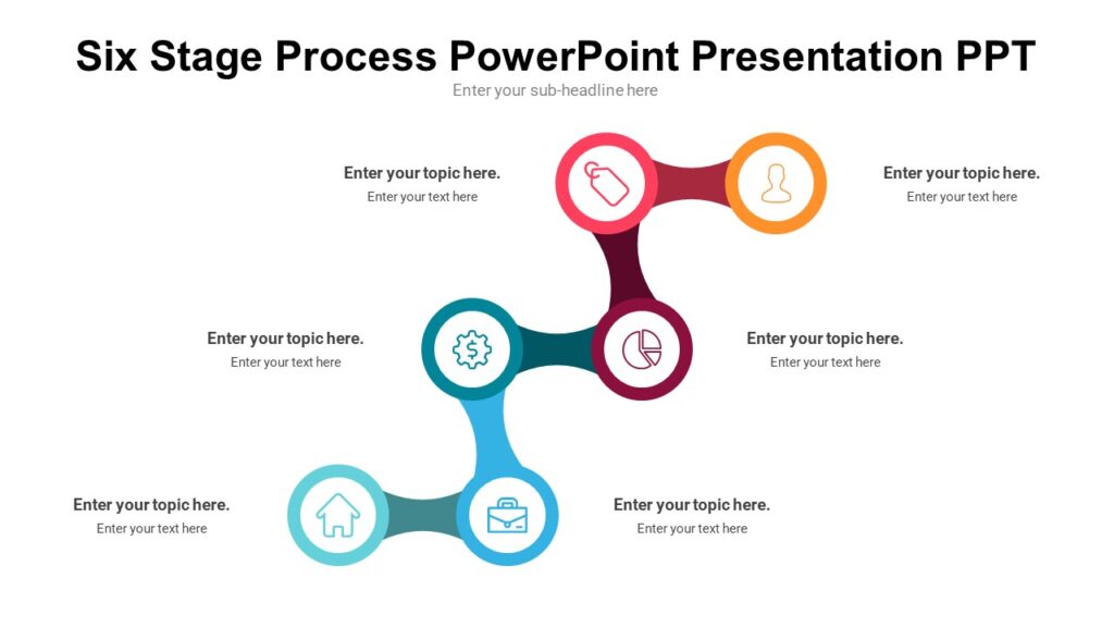 Six Stage Process PowerPoint Presentation PPT : 100% Editable PPTx