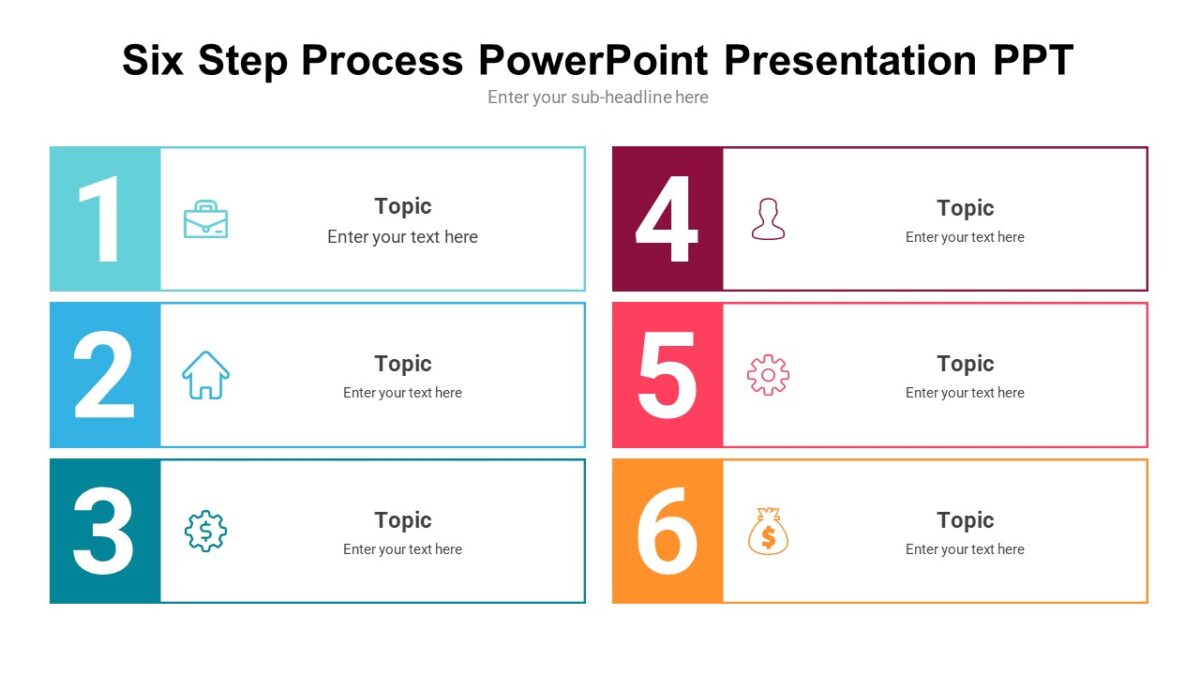 Six Step Process PowerPoint Presentation PPT - PPTUniverse