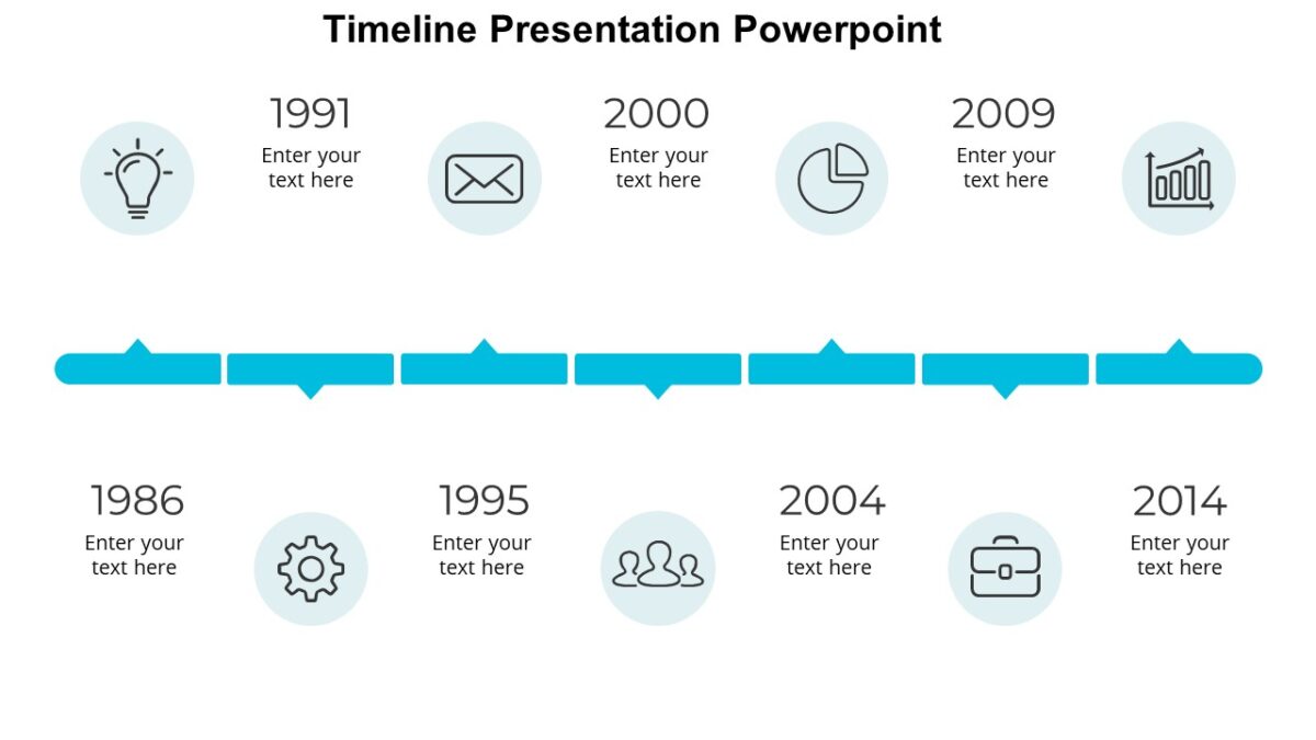 Timeline Presentation Powerpoint : 100% Editable PPTx
