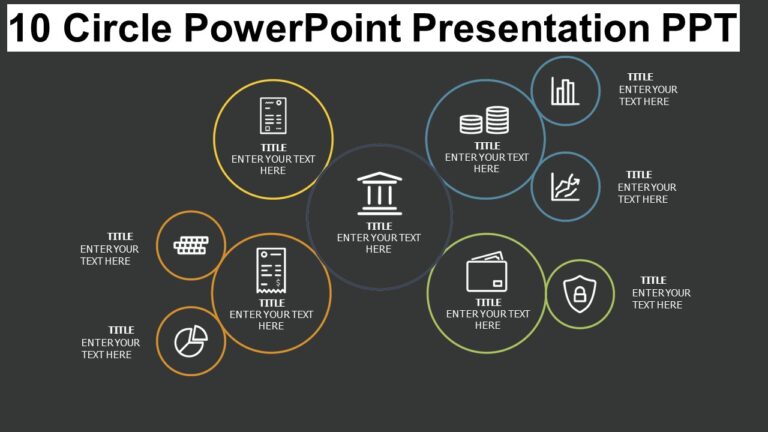 10 Circle PowerPoint Presentation PPT : 100% Editable PPTx