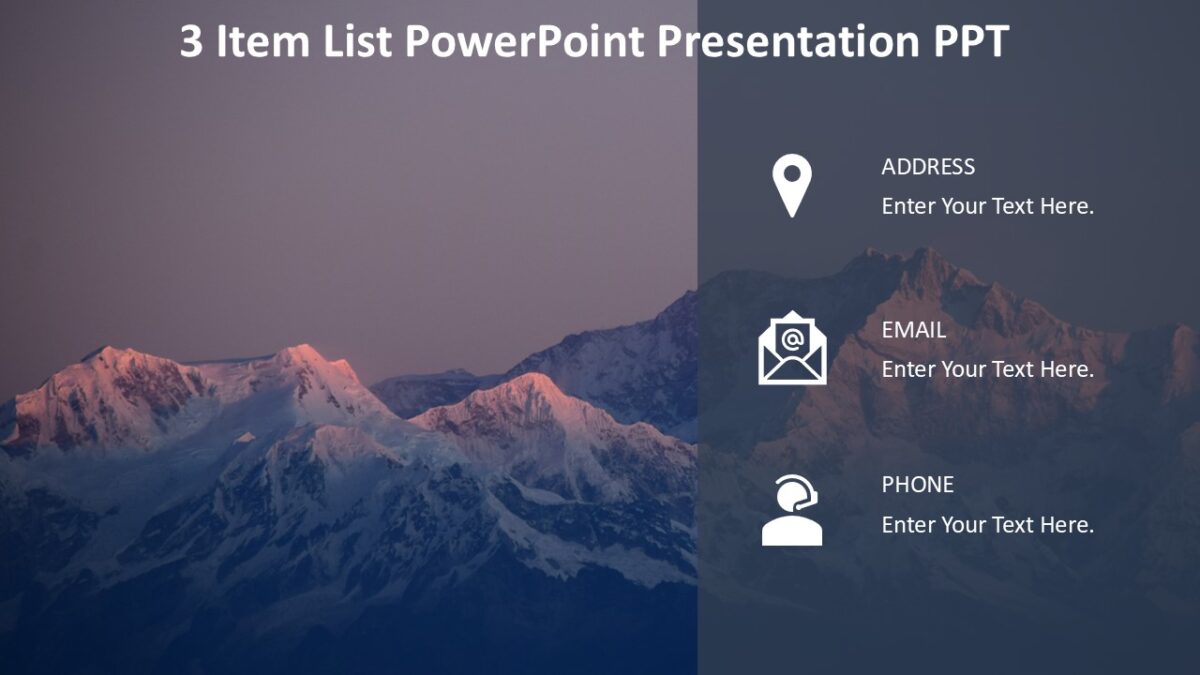 3 Item List PowerPoint Presentation PPT - PPTUniverse