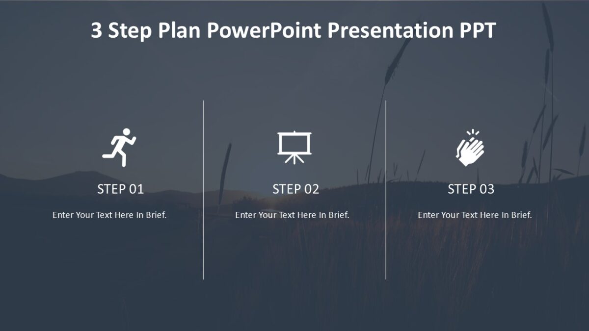 3 Step Plan PowerPoint Presentation PPT - PPTUniverse